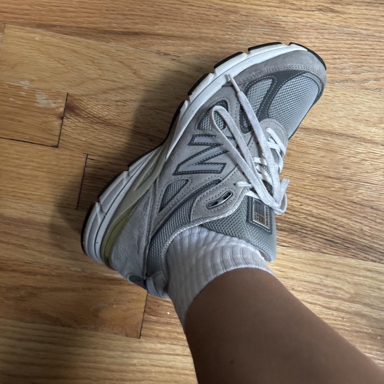 Grey New Balance 990v4 sneakers #sneakers... | Depop