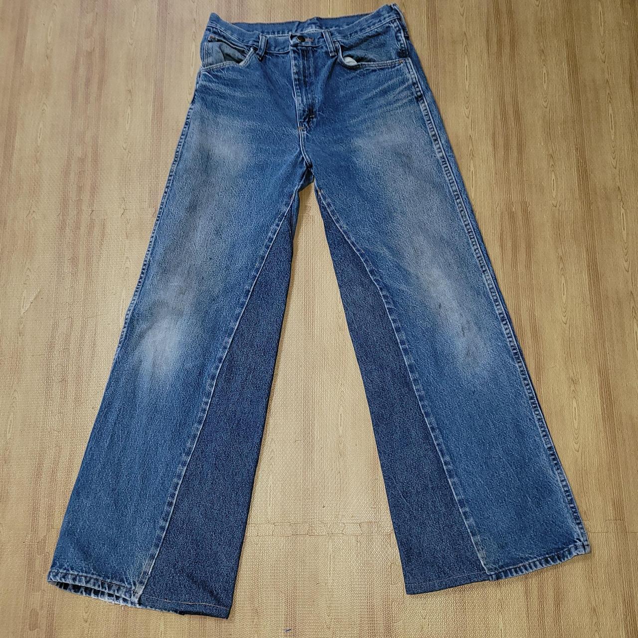 Rustler jeans with custom legs, waist 33", inseam... - Depop