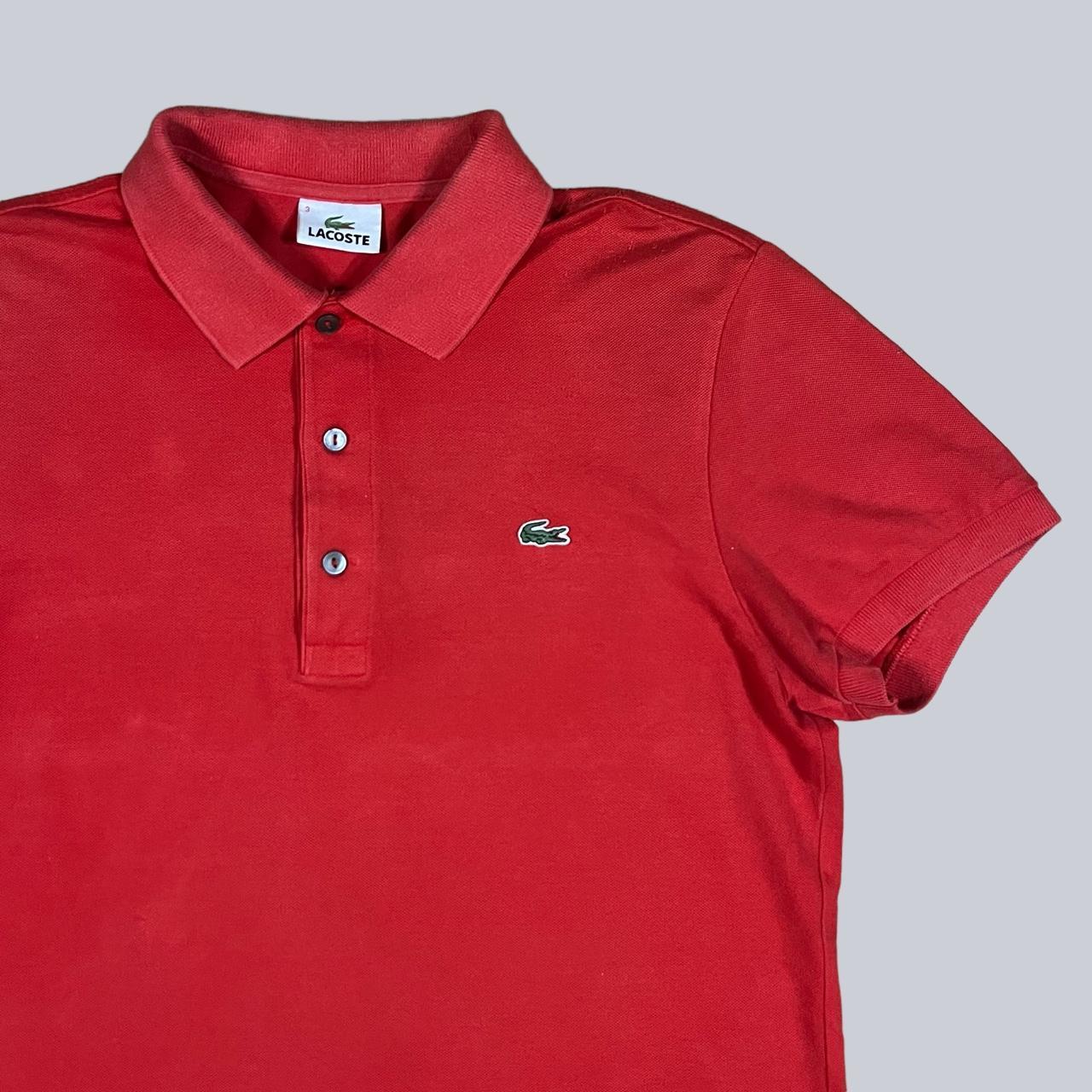 Lacoste Polo Shirt in red Recommended Size Medium... | Depop