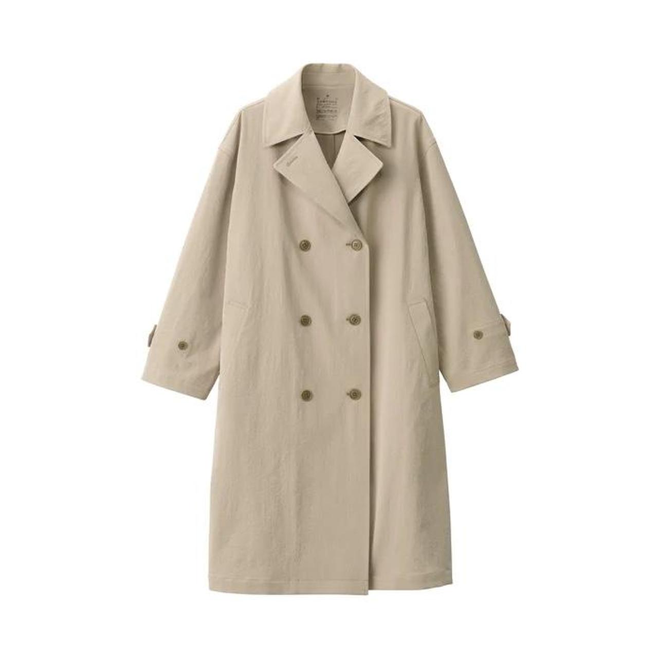 Muji trench coat in the color Light beige. Size... - Depop