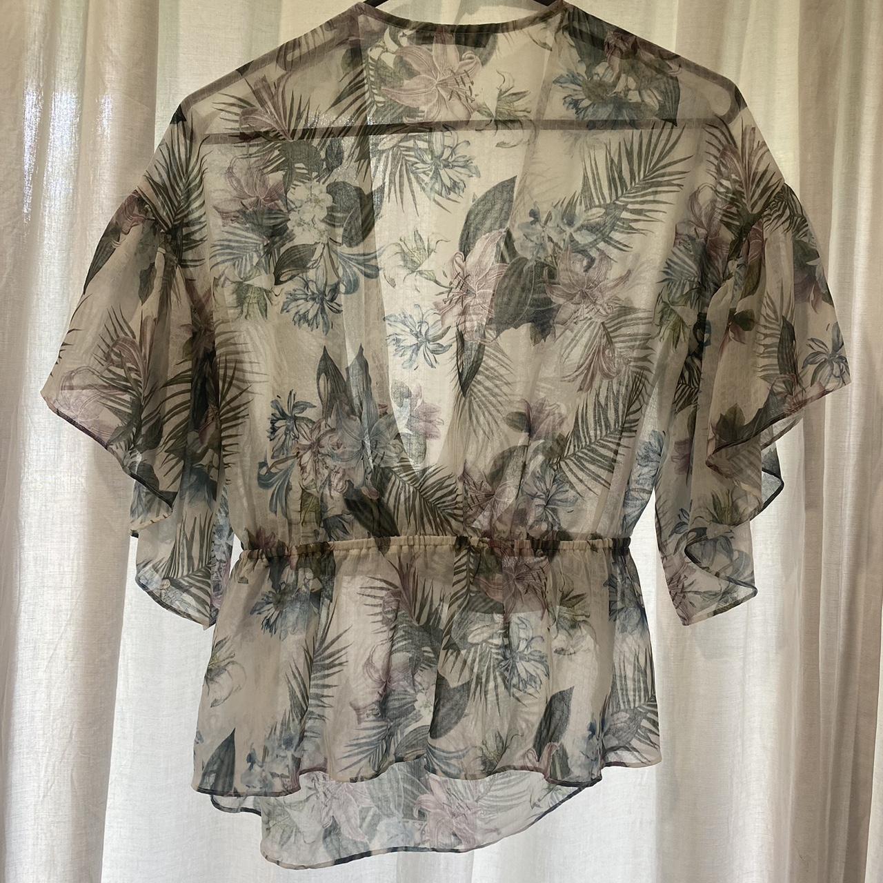 Sheike sheer peplum top, with elastic waist. The... - Depop