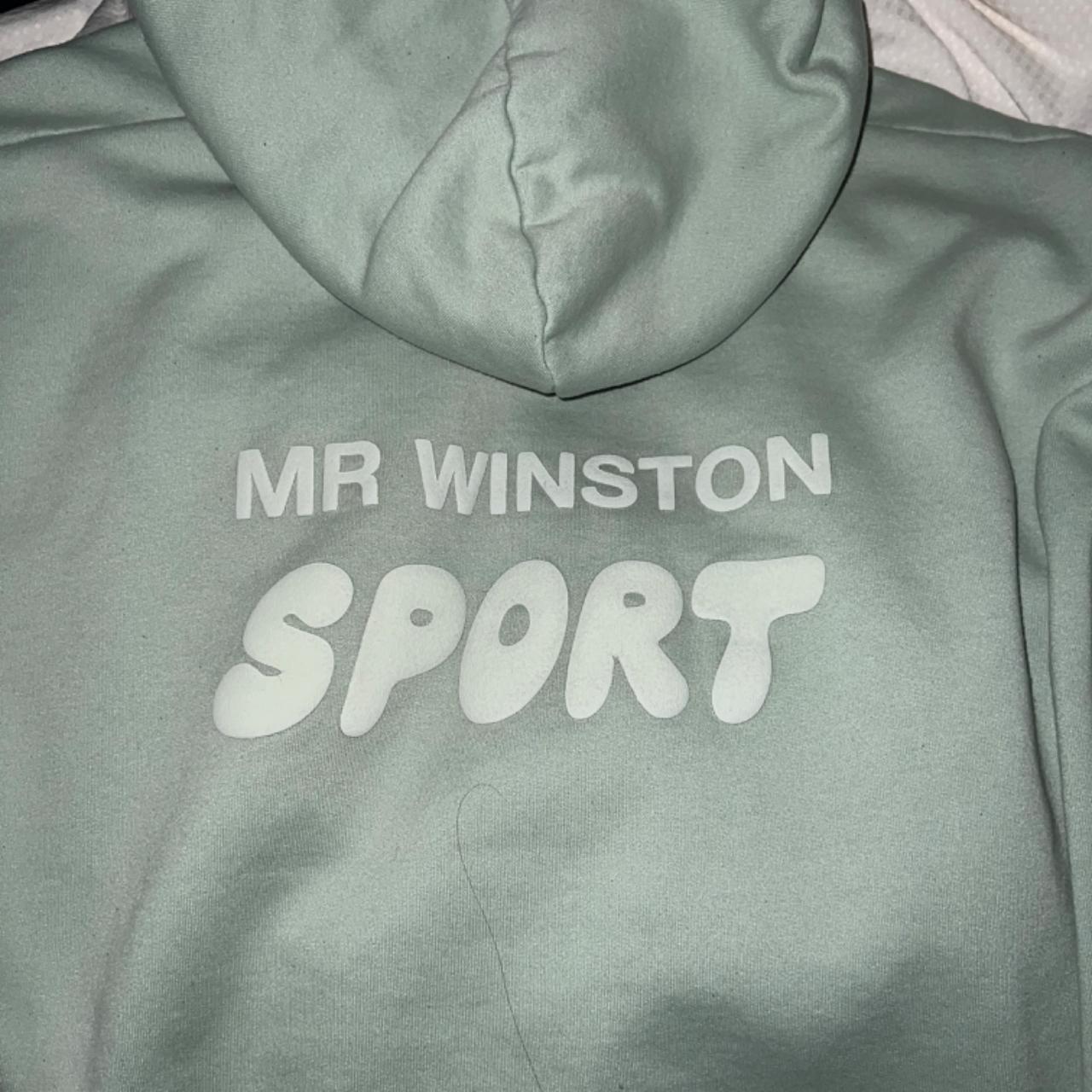 Mr Winston hoodie in sage Size small - Depop
