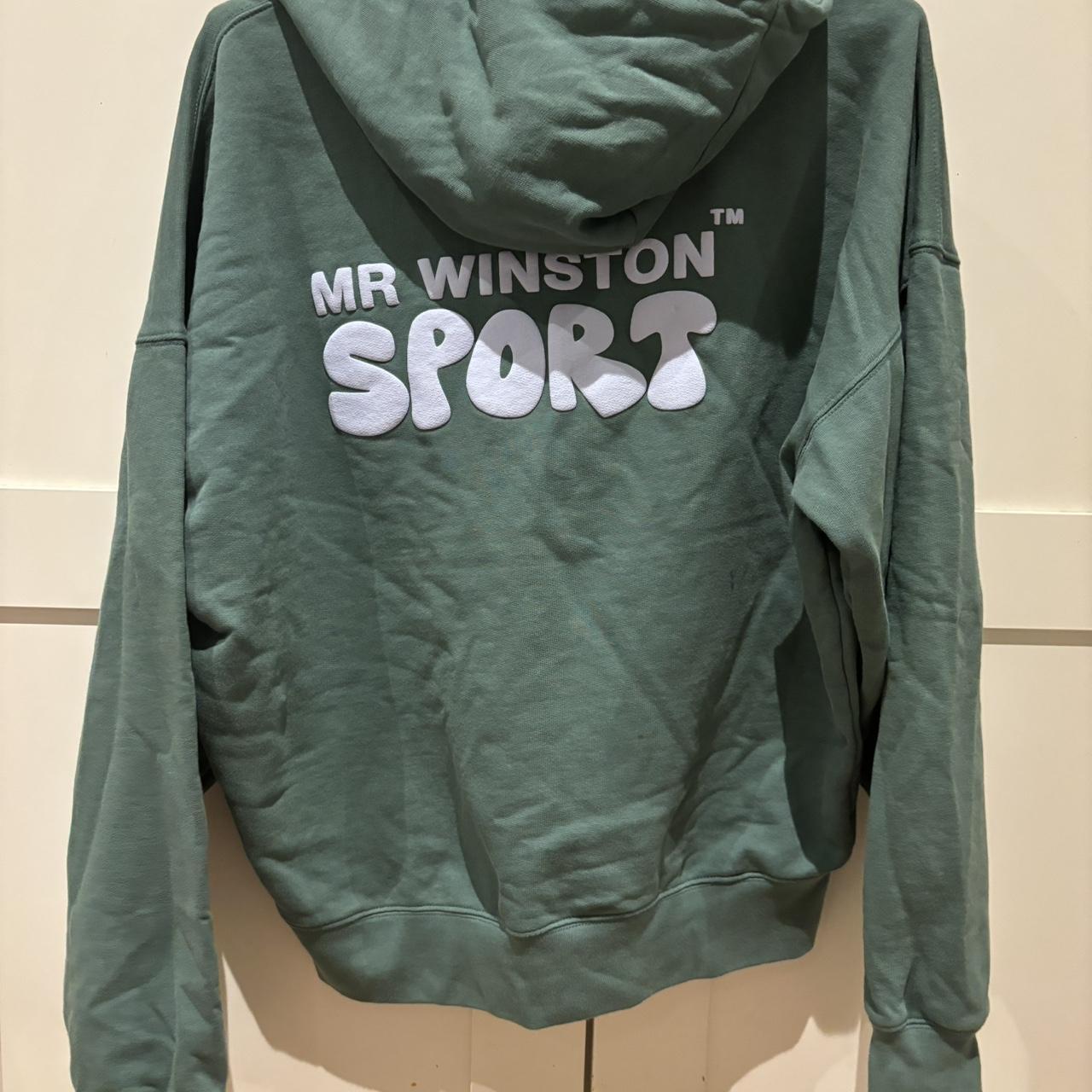 Mr Winston green jumper, major staining, size S,... - Depop