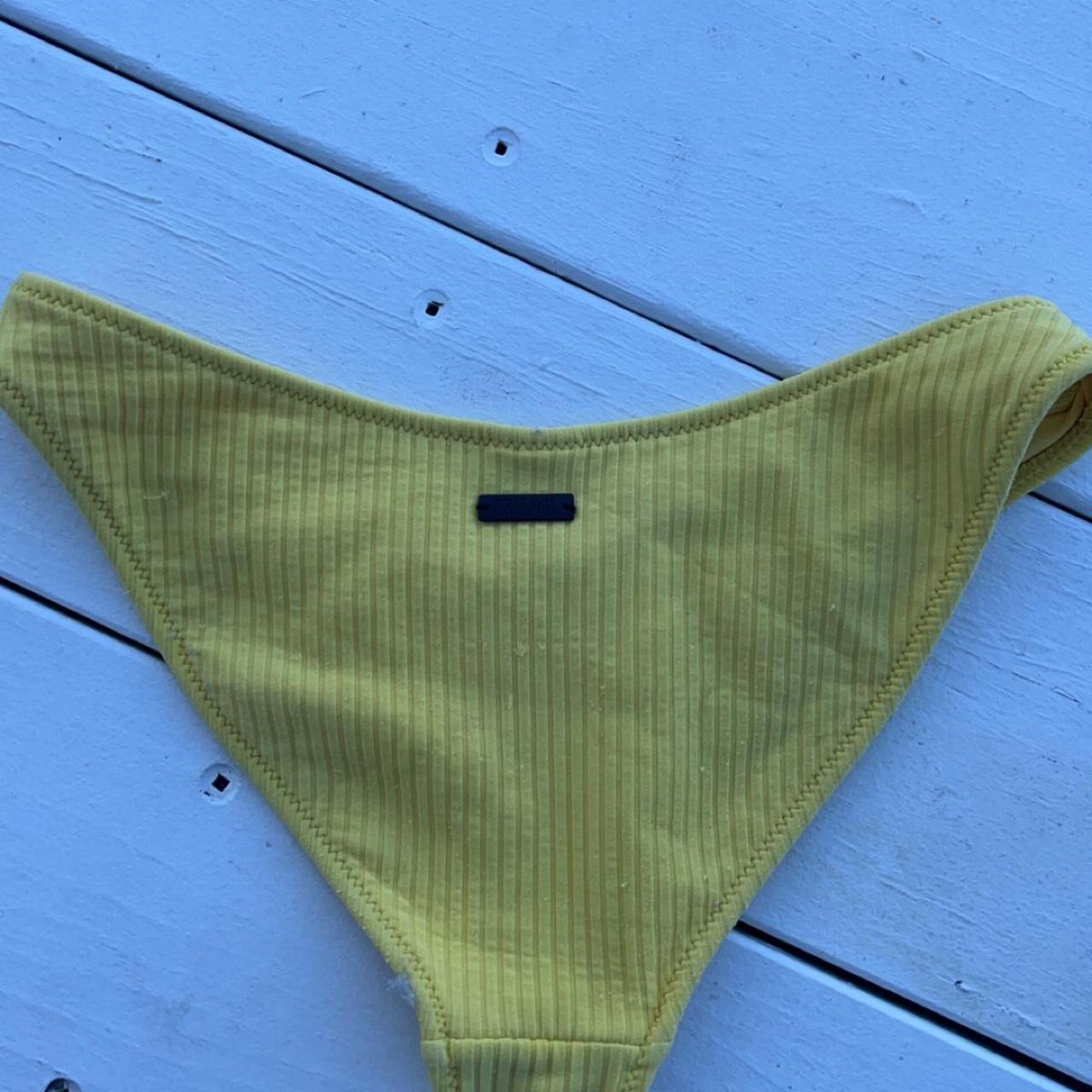 Selling Yellow Strapless Triangl Bikini Dont Sell Depop