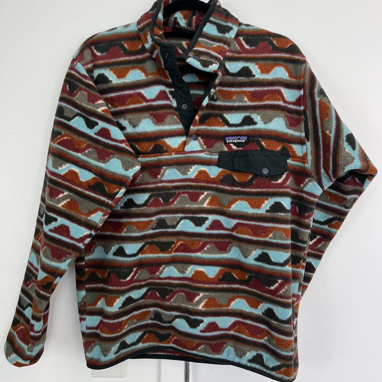 Patagonia Synchilla Snap-T Pullover Funky patterned... - Depop