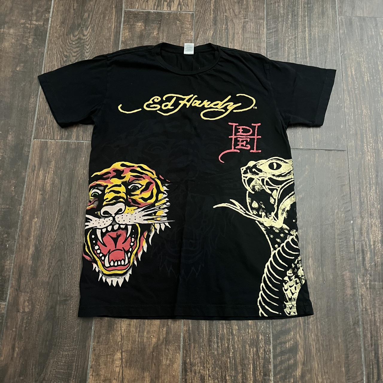 Ed Hardy Tee Very Rare Tagged large Fits like a... - Depop