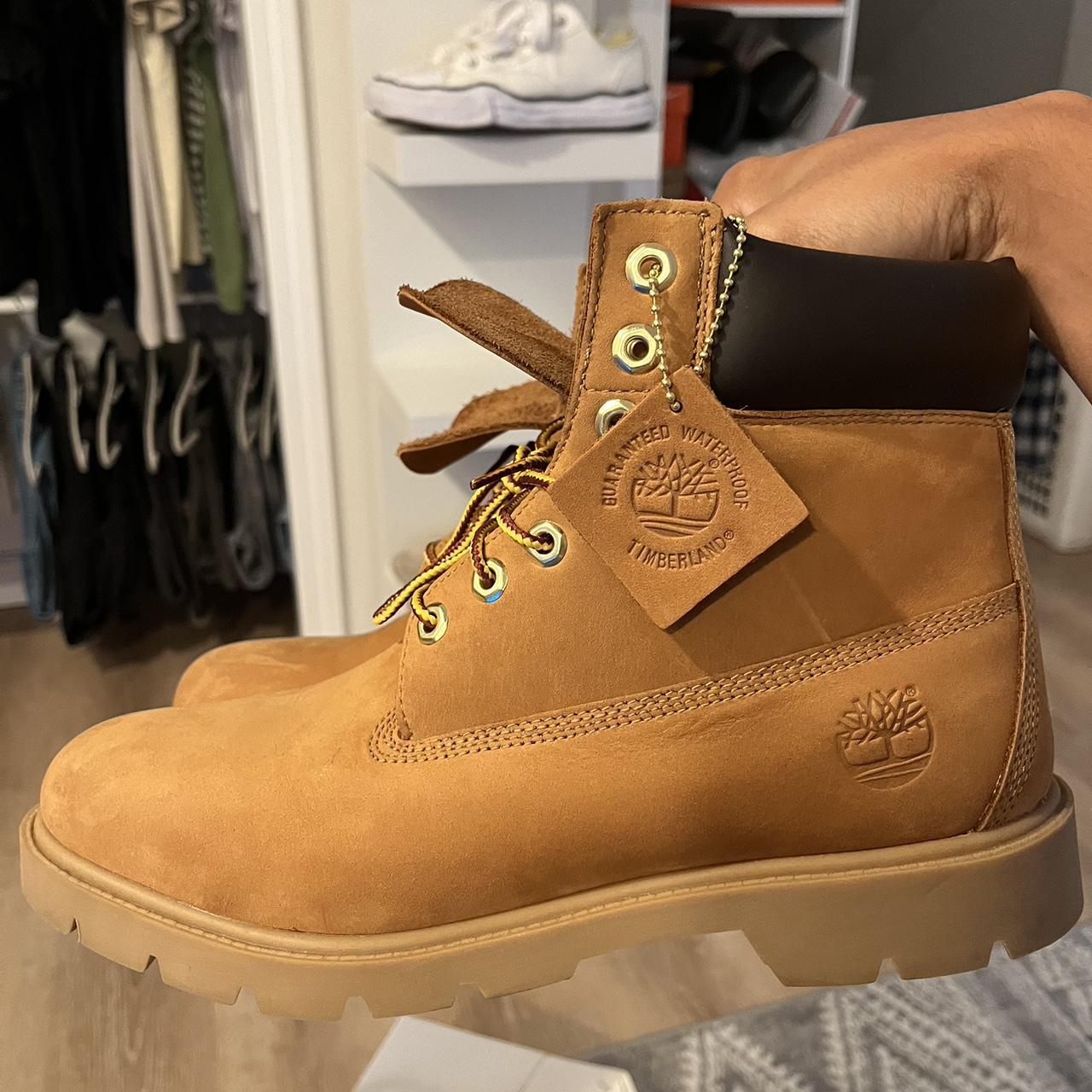 Timbs size 9.5 only worn twice. very clean, willing... - Depop