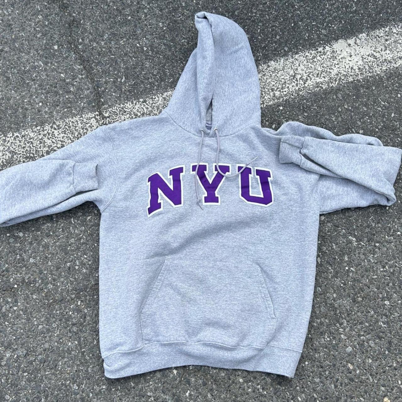 insane clean vintage nyu hoodie #vintage #jnco... - Depop