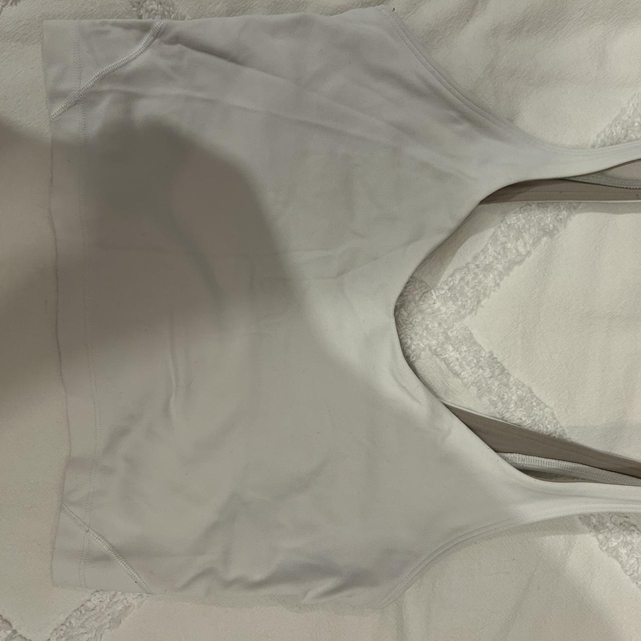 white original lululemon align tank size 6 but can... - Depop