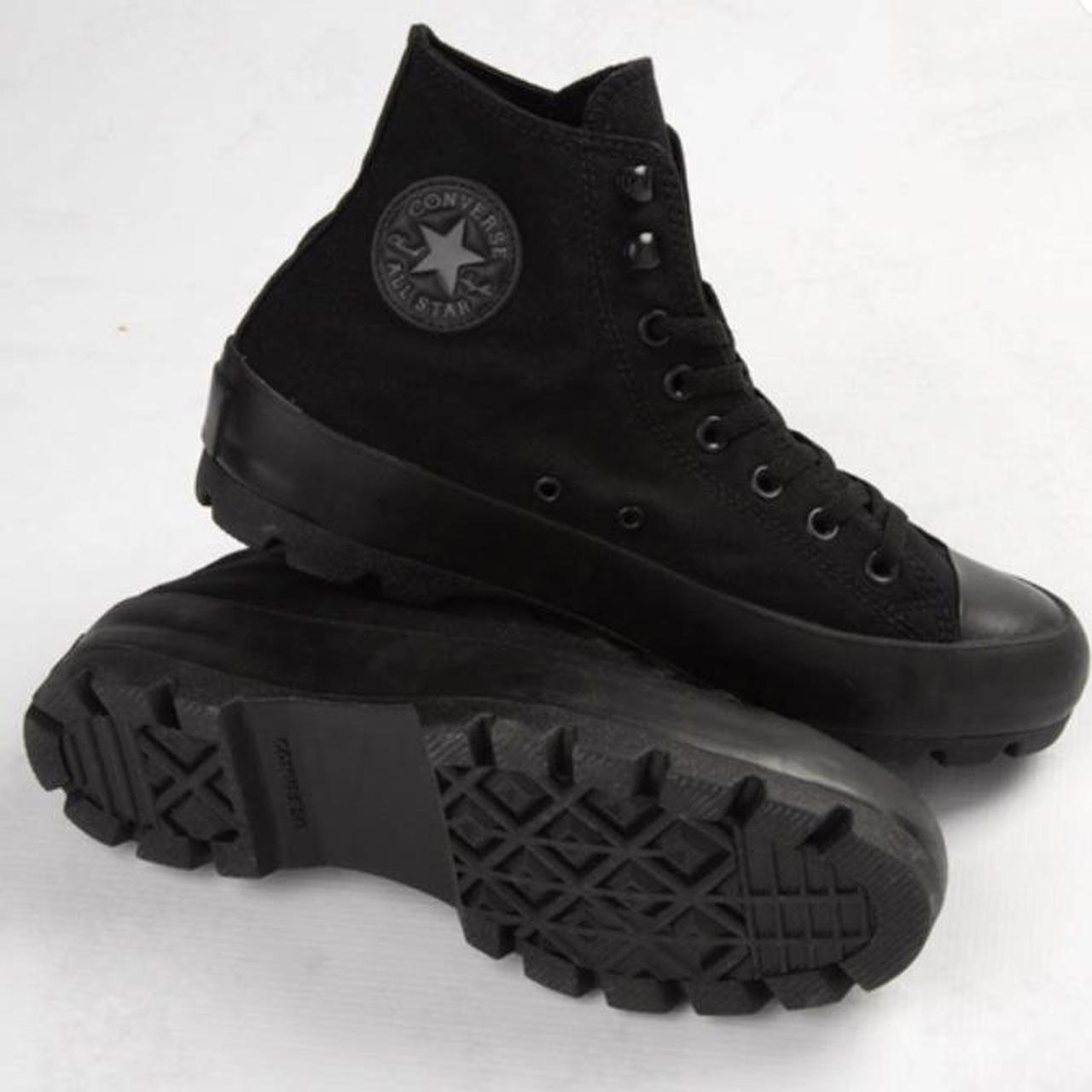 Black Converse Platform Fully black platform... - Depop
