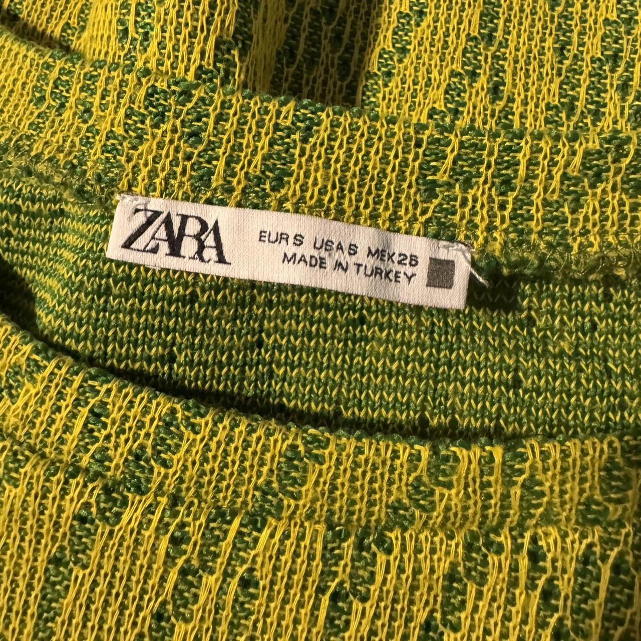 Green and yellow knitted crop top #y2kfashion boxy... - Depop