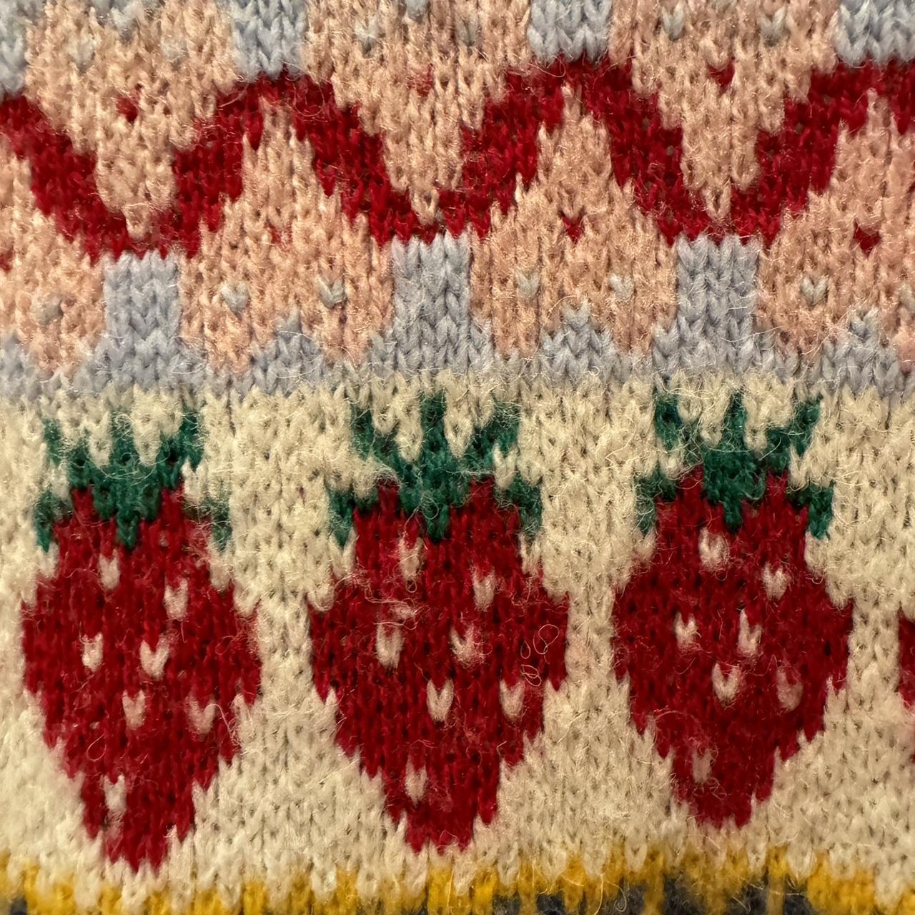 zara fruit sweater thick material all knit #zara... - Depop