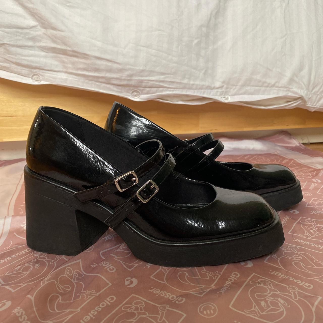 call it spring chunky ballerinas with square heel,... - Depop