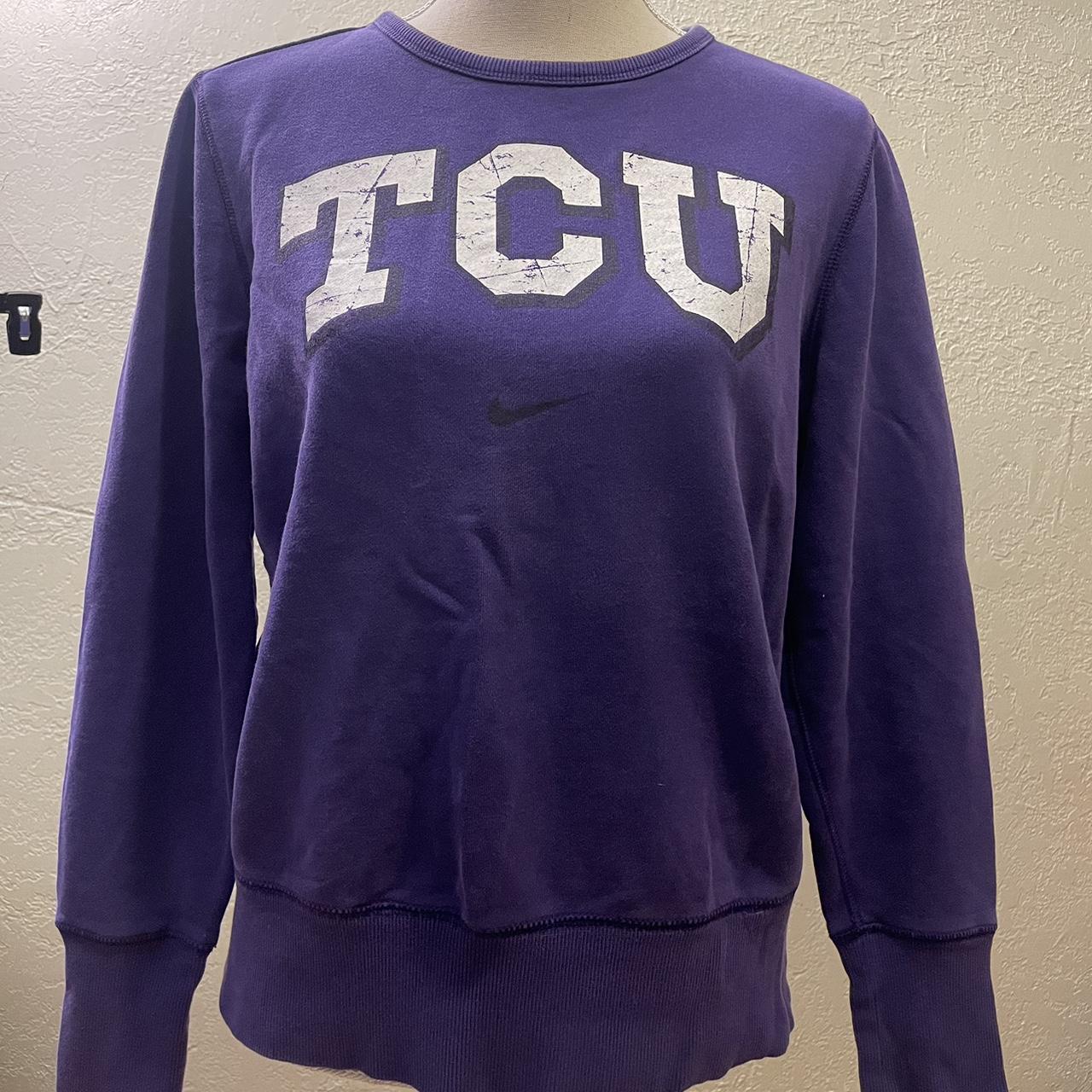 TCU SWEATSHIRT COLOR IS A BIT WASHED OUT SIZE XL... - Depop