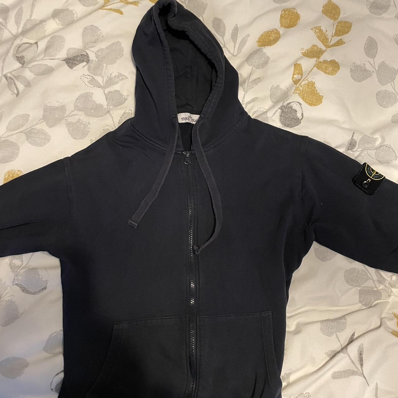 Small stone island zip up Navy Doesn’t fit anymore... | Depop