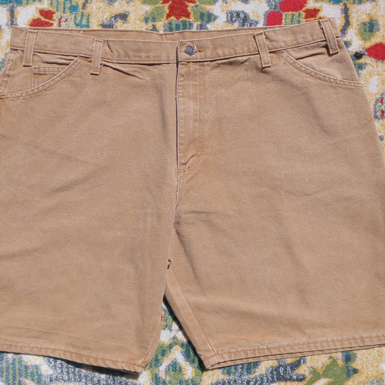 Dickies Shorts 90s Tan Shorts Sz 40 100% Cotton - Depop