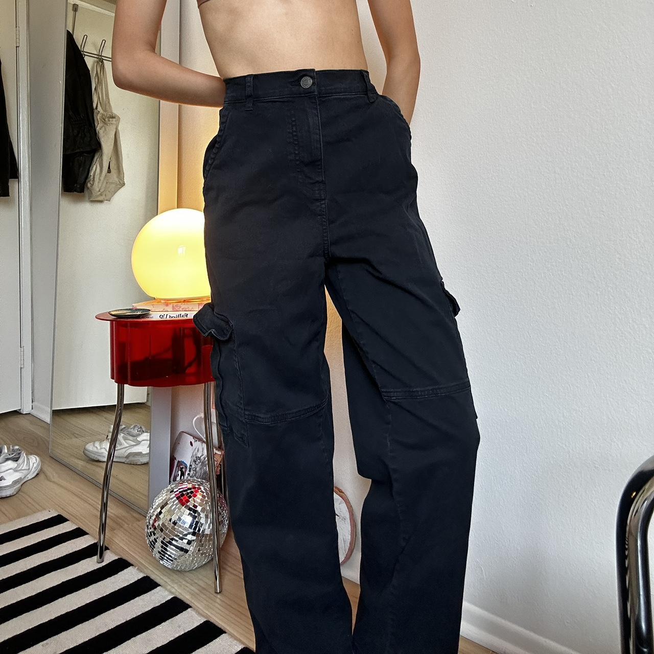 Garage black cargos. Great staple pant for all the... - Depop