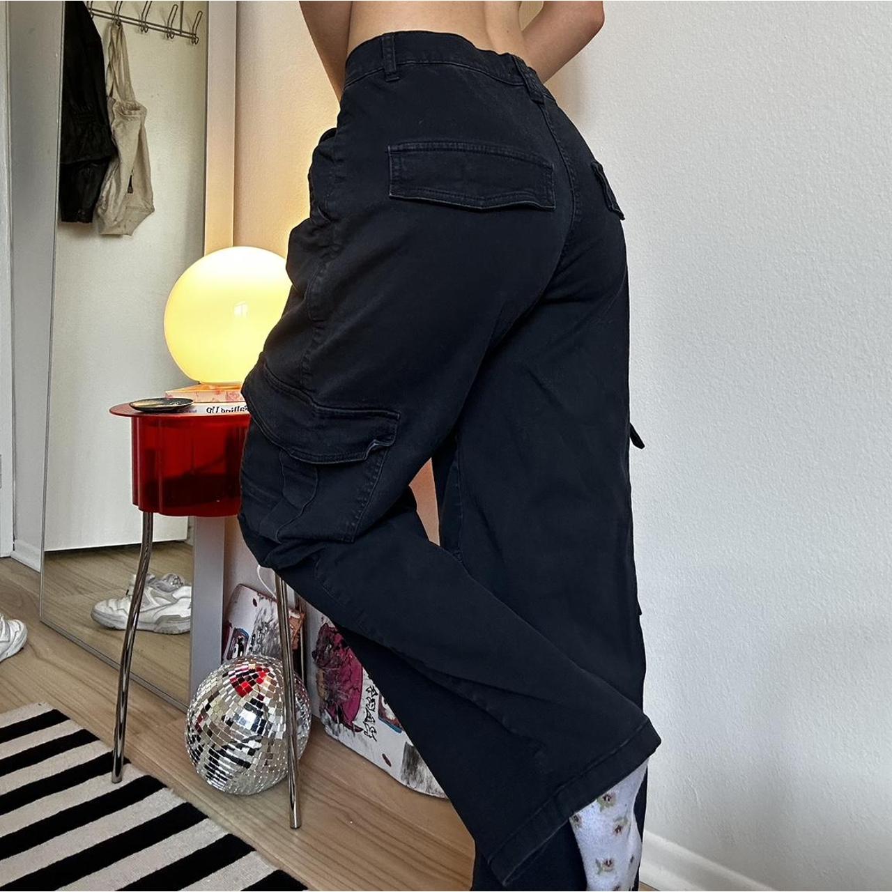 Garage black cargos. Great staple pant for all the... - Depop