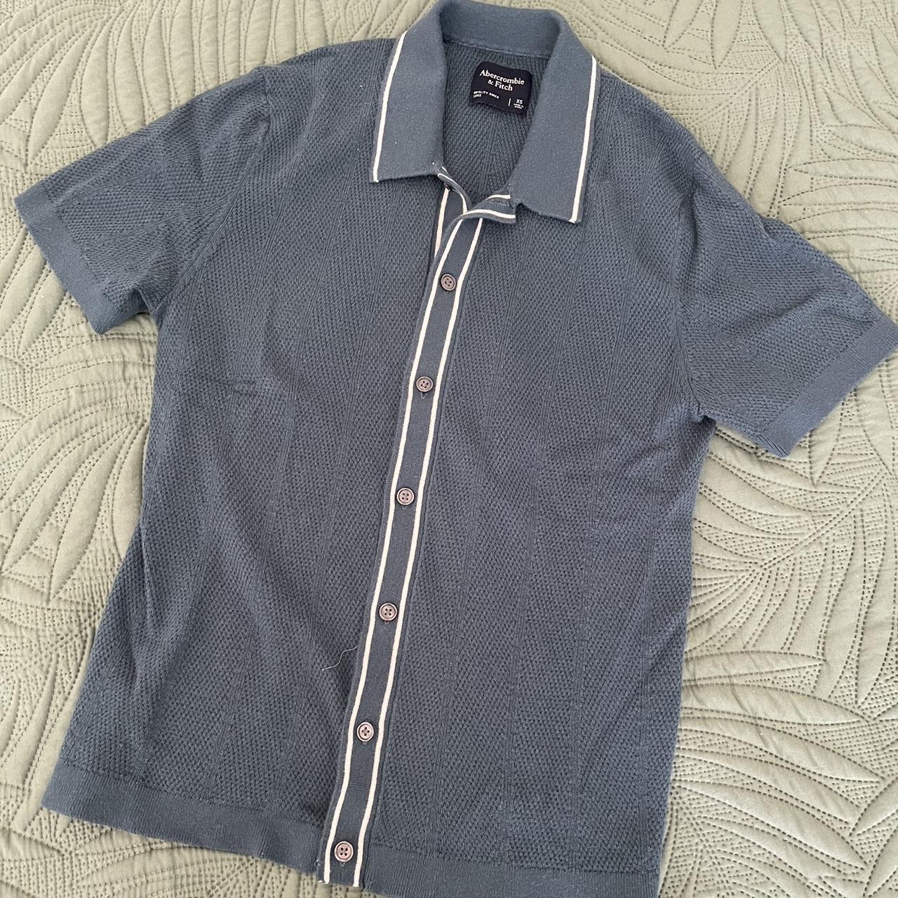 Abercrombie knit button up polo #abercrombie #knit... - Depop