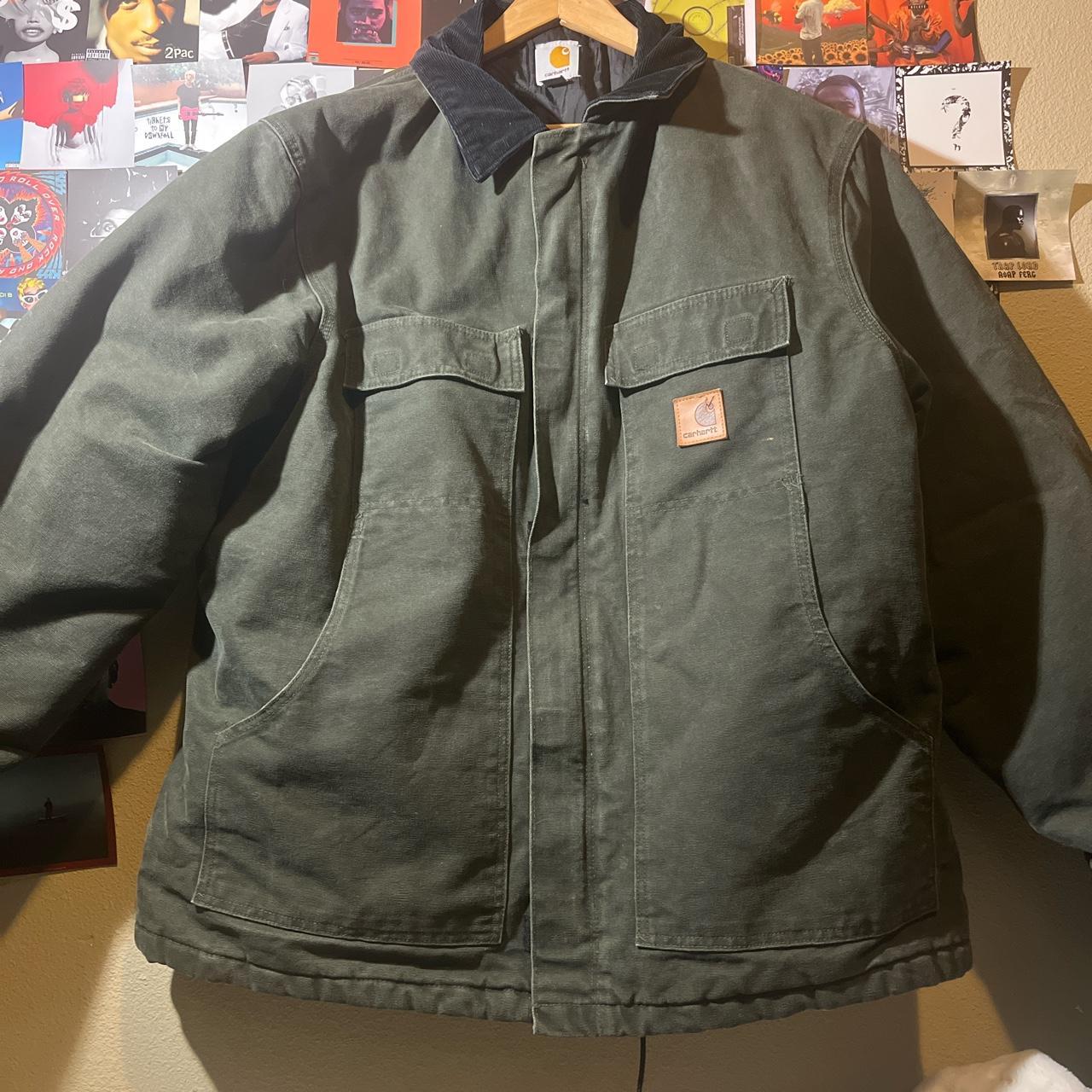 VINTAGE GREEN CARHARTT JACKET. GREAT CONDITION WITH... - Depop