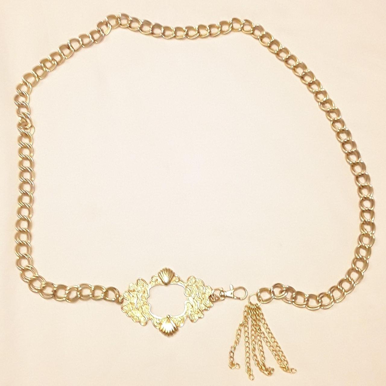 Genuine vintage 70s chunky heavy gold tone metal... - Depop