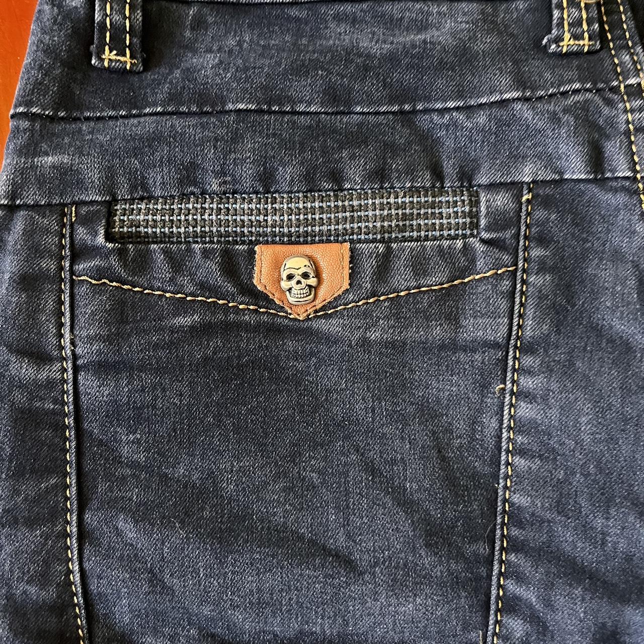 Playboy Skinny Jeans🎱 These skull denim jeans fit... - Depop