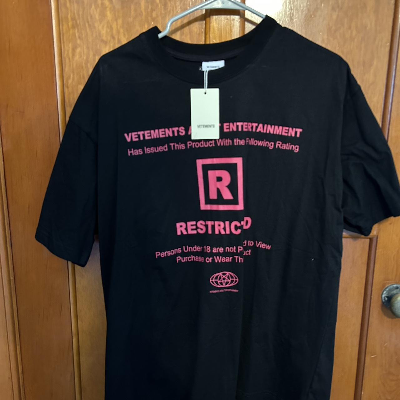 Vetements Limited Edition T-Shirt Rated R 18 +... - Depop