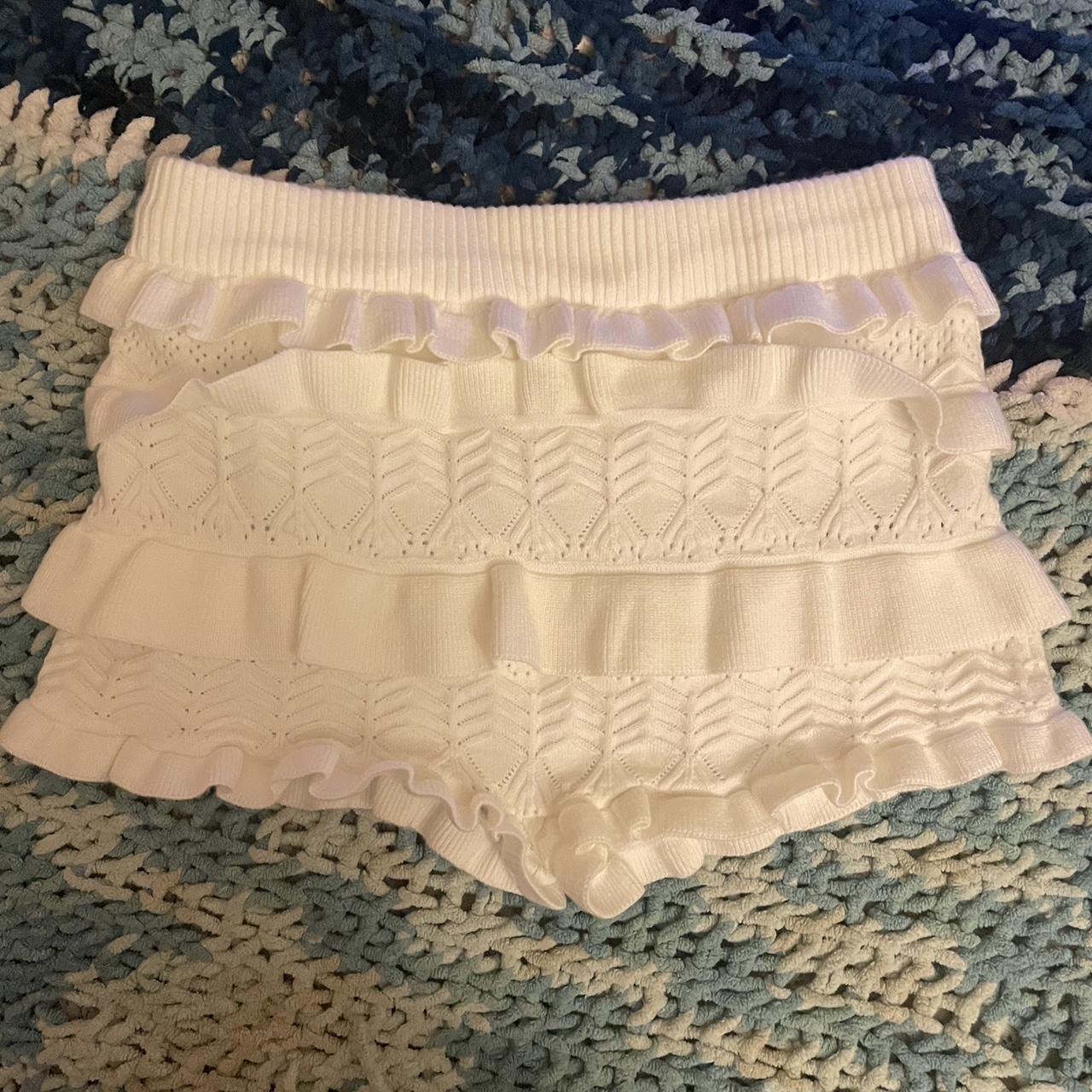 edikted ruffle bloomer-style shorts really cute... - Depop