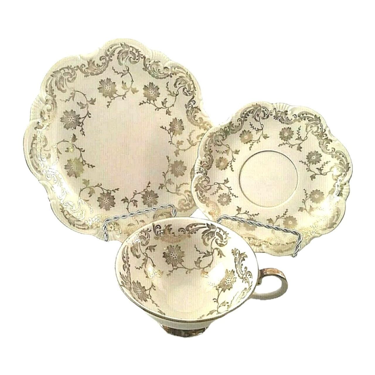 Vintage Teacup, Saucer & Dessert Pate Set Johann... - Depop