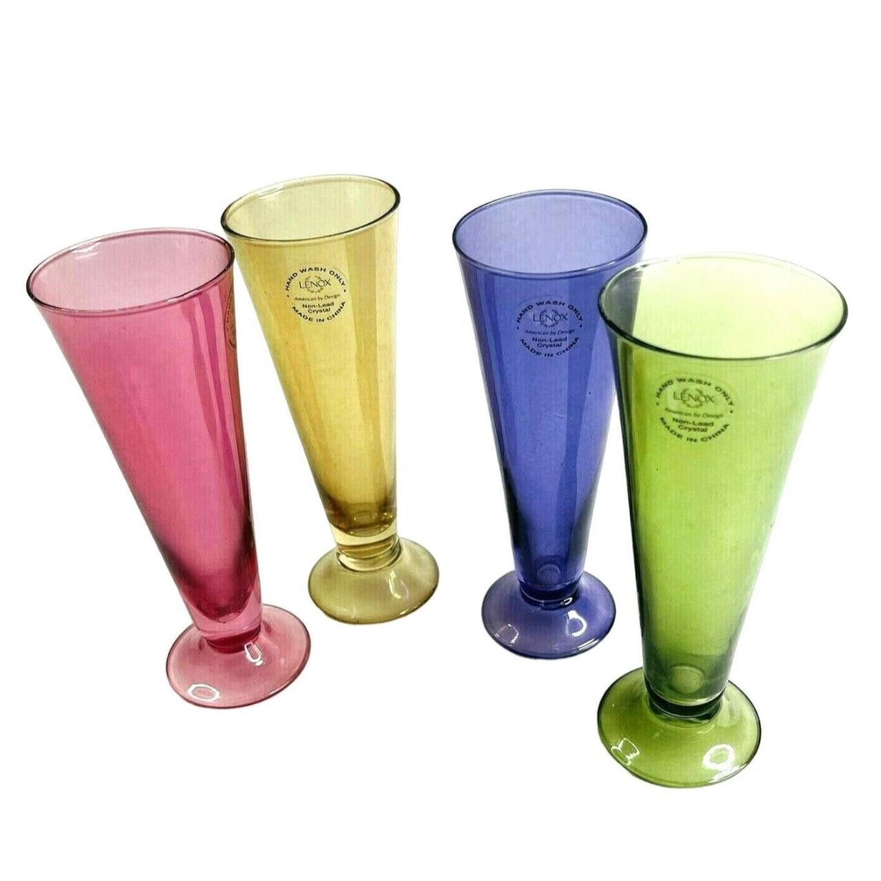 Lenox Non-Lead Crystal Gem Color Cordial Glass Set.... - Depop
