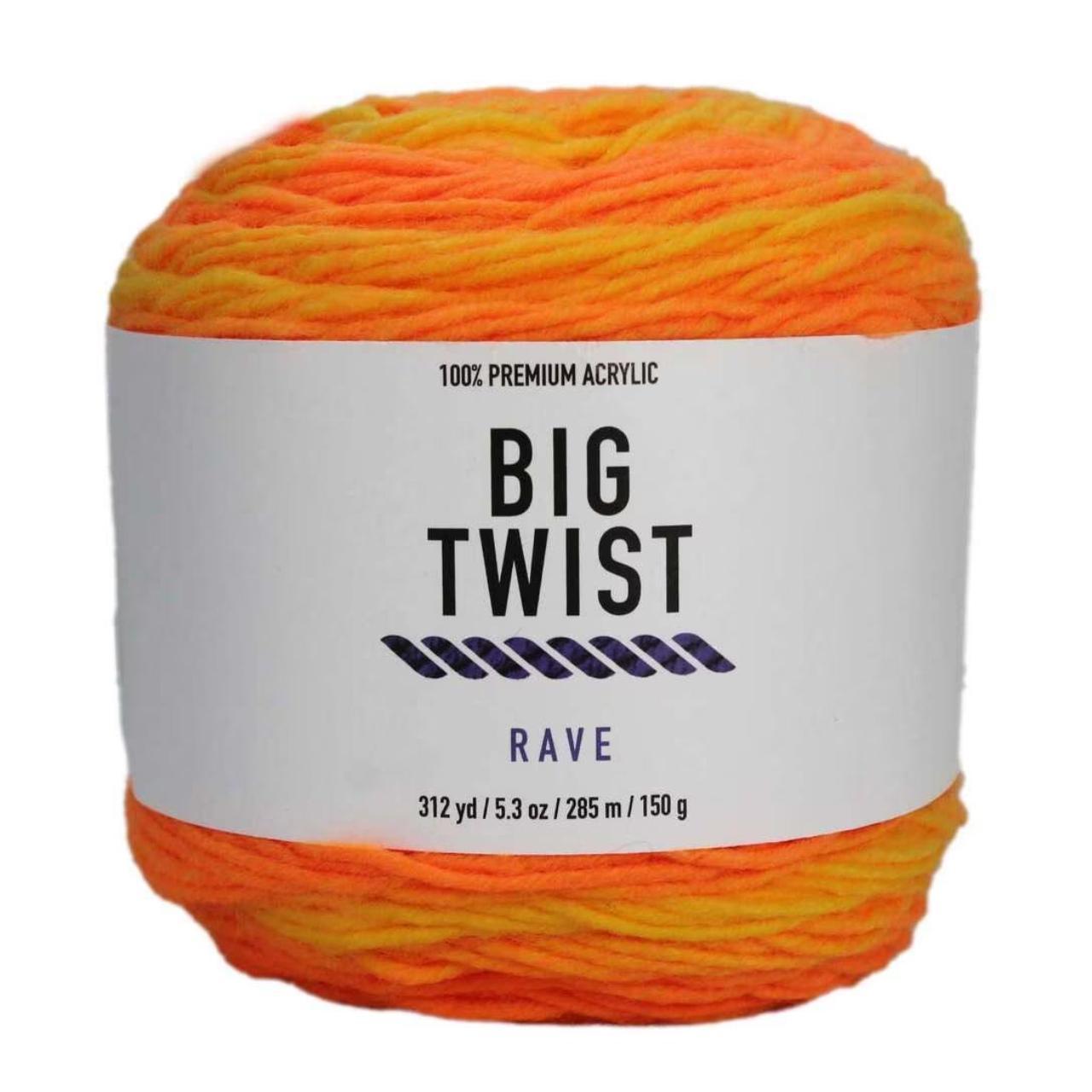 Rave Big Twist Yarn Electric Citrus Ombre Effect... | Depop