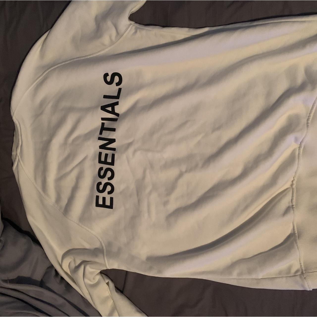 Cream essentials fear of god sweatshirt Fits like an... - Depop