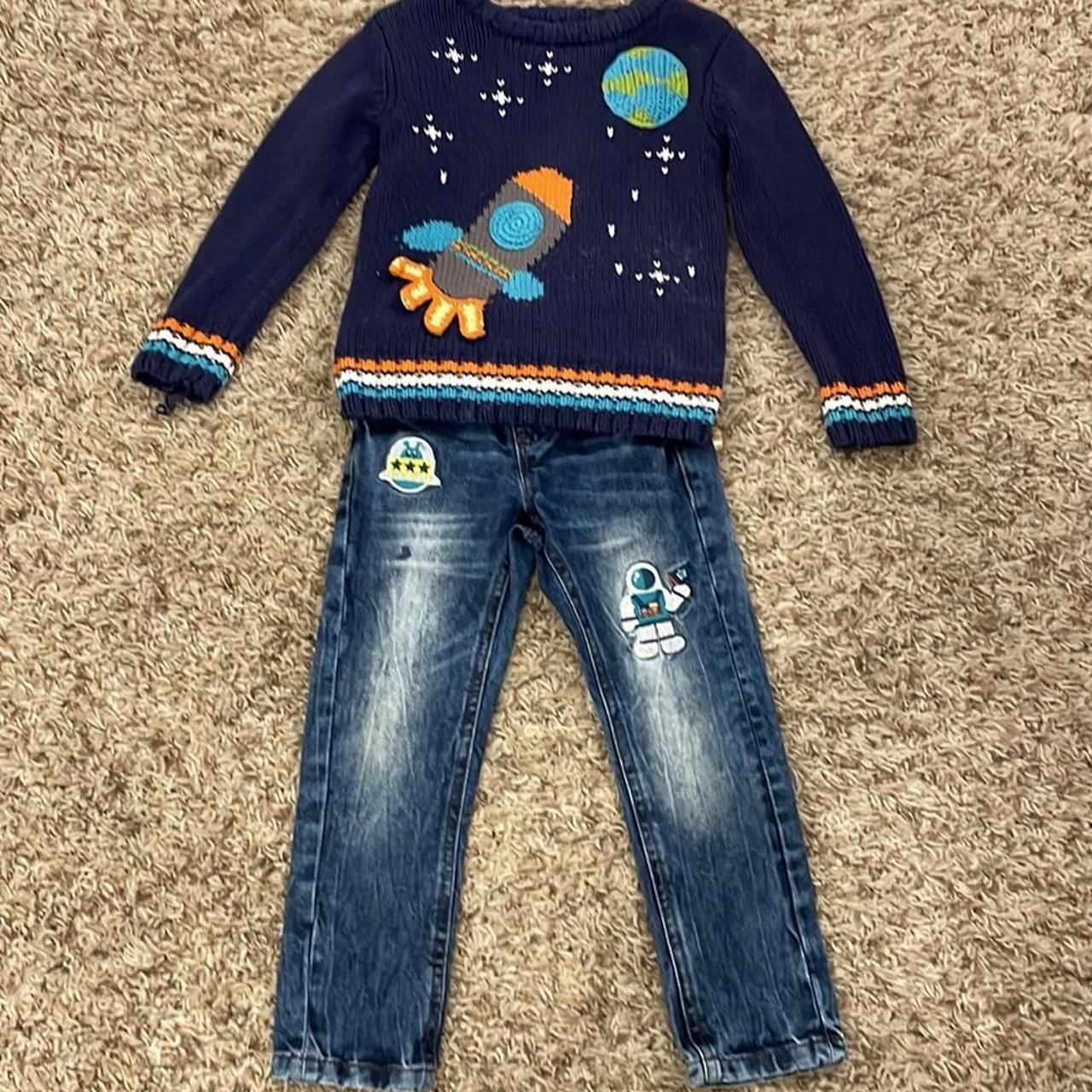 Next Space Astronaut Rocketship Jeans Sweater Set... - Depop