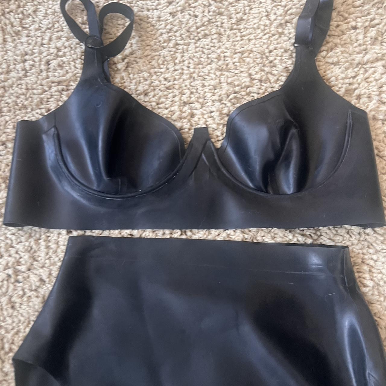 Latex lingerie set from Eustratia latex High... - Depop