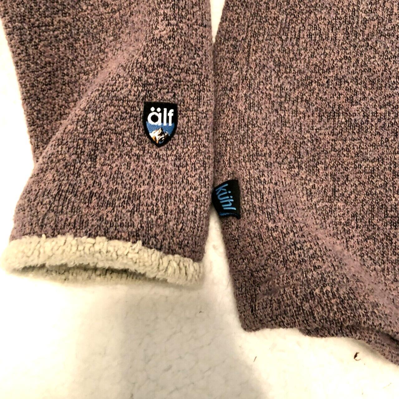 KUHL ALPACA FLEECE PULLOVER SZ LARGE PURPLE CREAM... - Depop