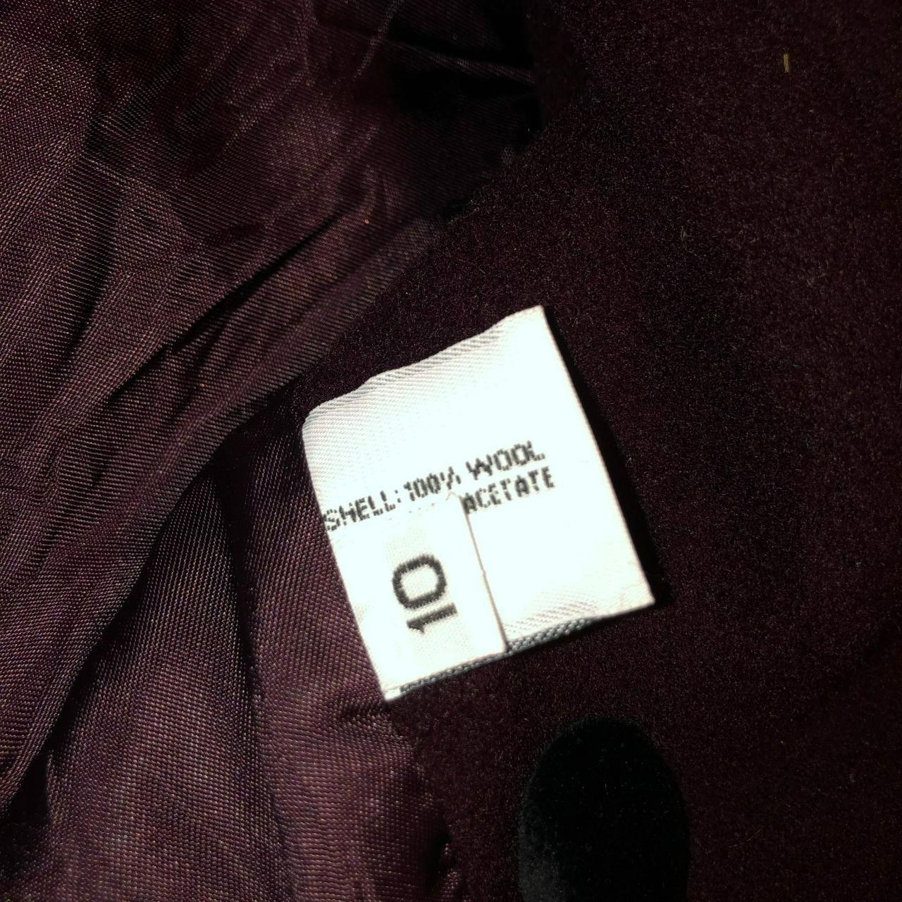 FORCASTER WOOL COAT SZ 10 BURGUNDY PURPLE FULLY... - Depop