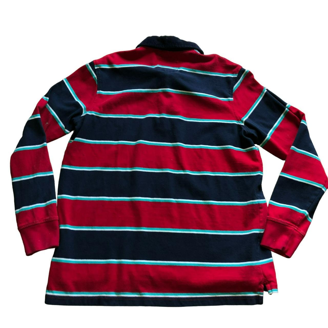 Lands' End Men's Red and Blue Shirt | Depop