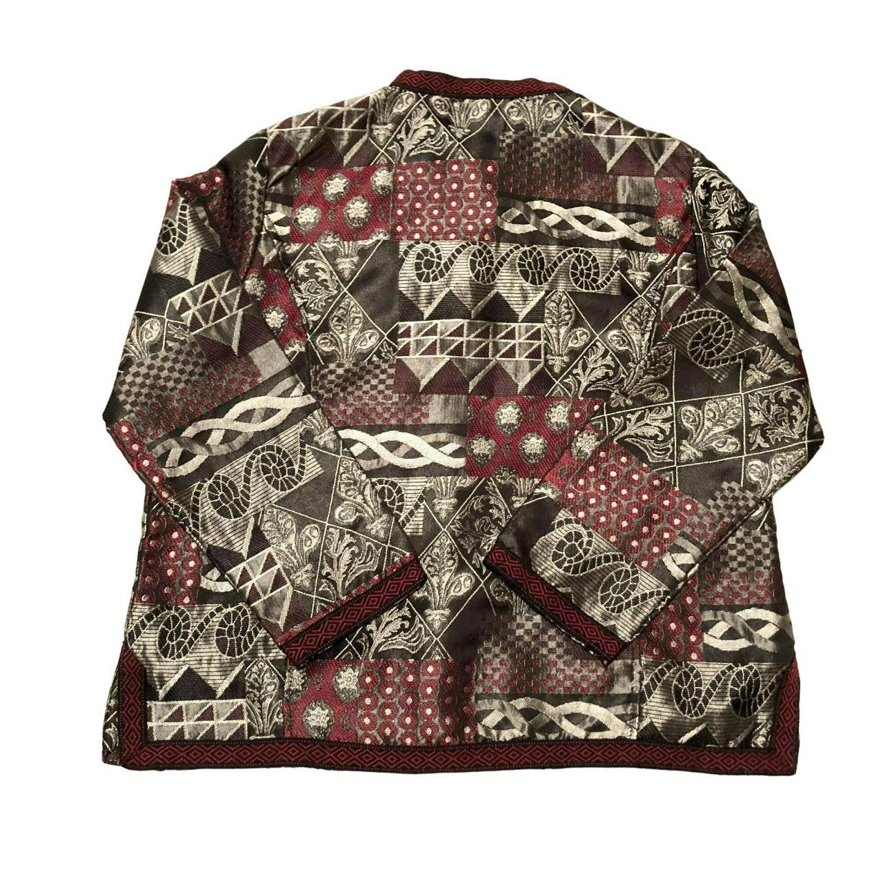 TUDOR COURT MANDARIN TAPESTRY JACKET SIZE L BUTTON... - Depop