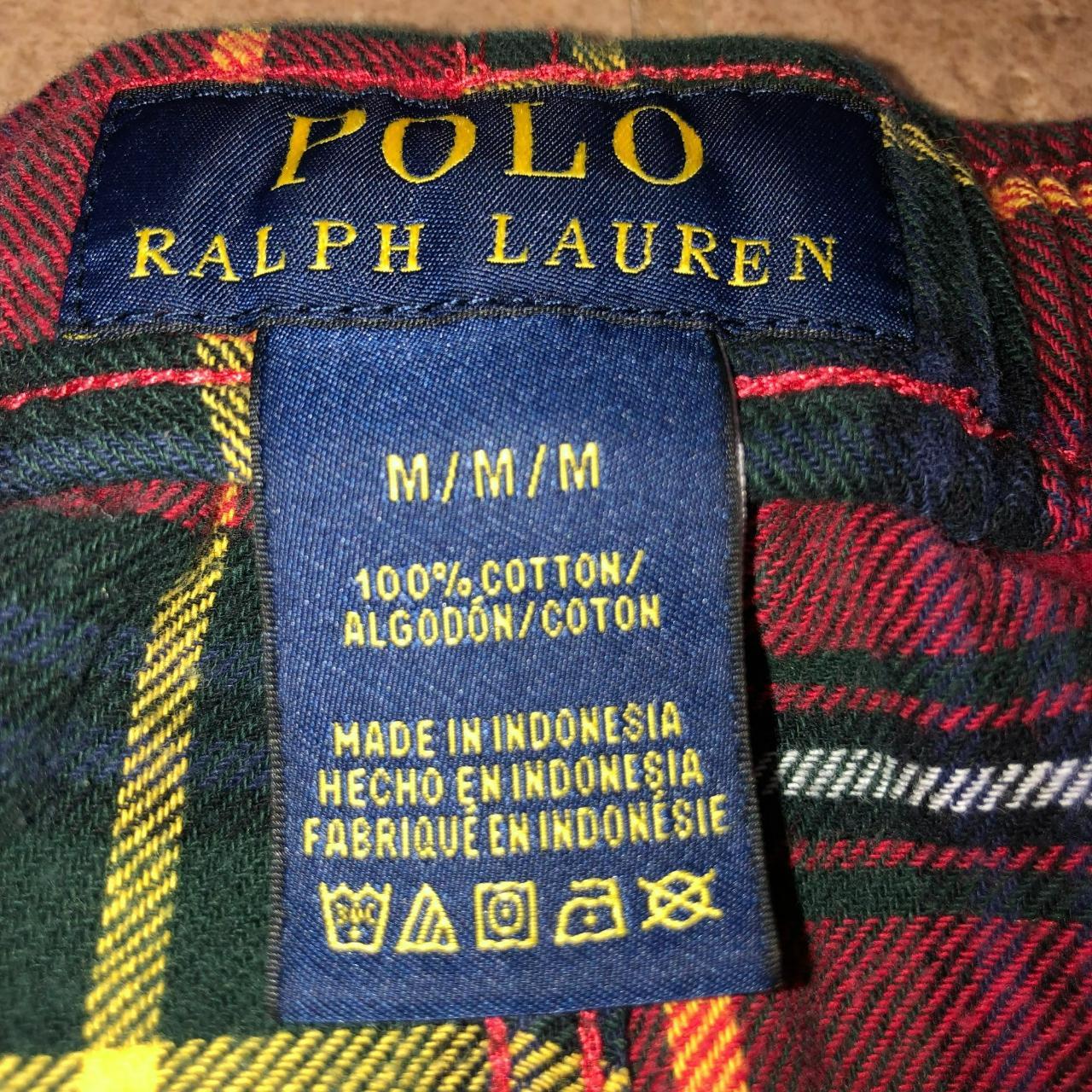 POLO RALPH LAUREN PAJAMA PANTS SZ L RED PLAID... - Depop