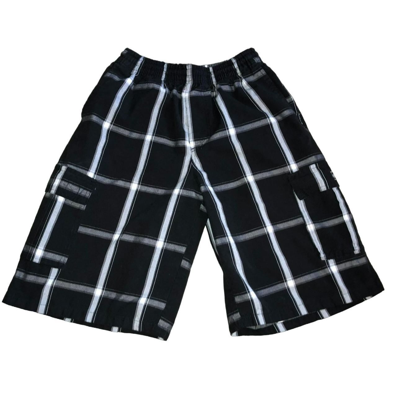 VTG 90s SHAKA WEAR PLAID SHORTS SZ M BOARD SHORTS... - Depop