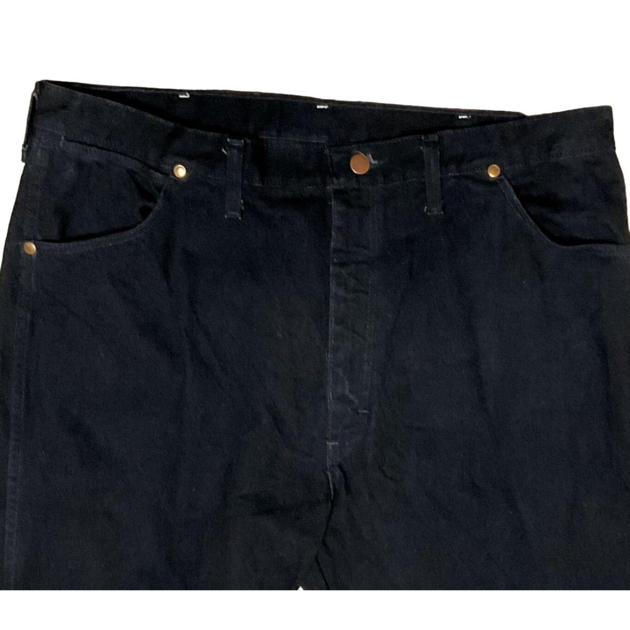 VTG WRANGLER COWBOY CUT JEANS SIZE 40 X 34 BLACK... - Depop