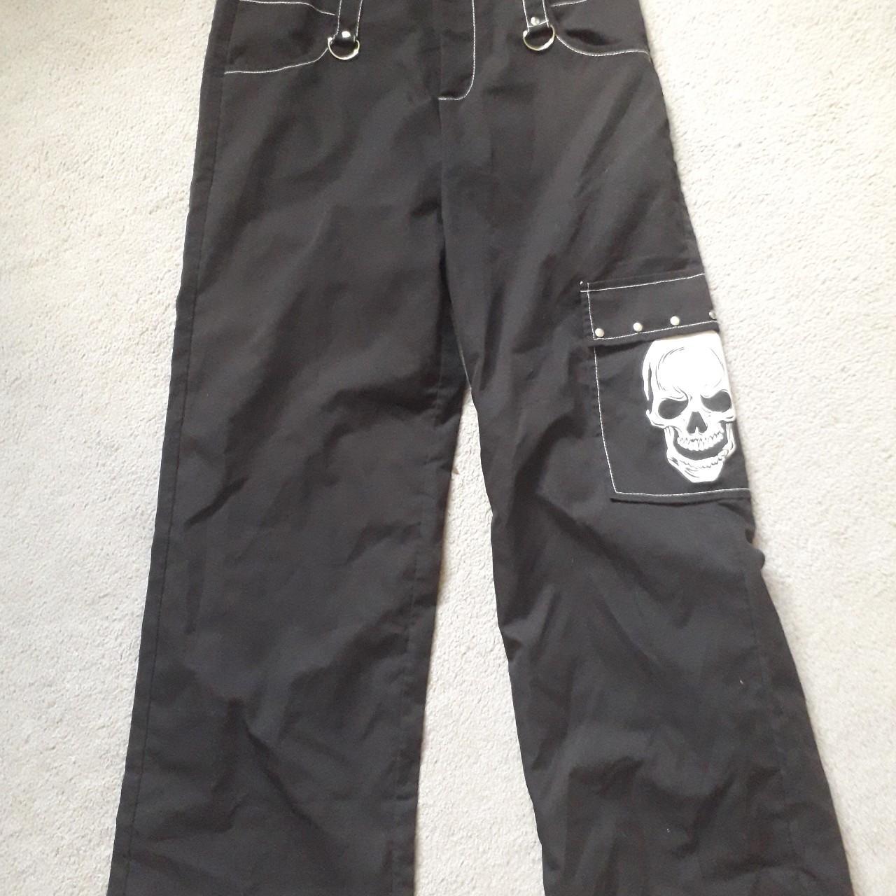Romwe faux nyc tripp pants. Gothic style black... - Depop