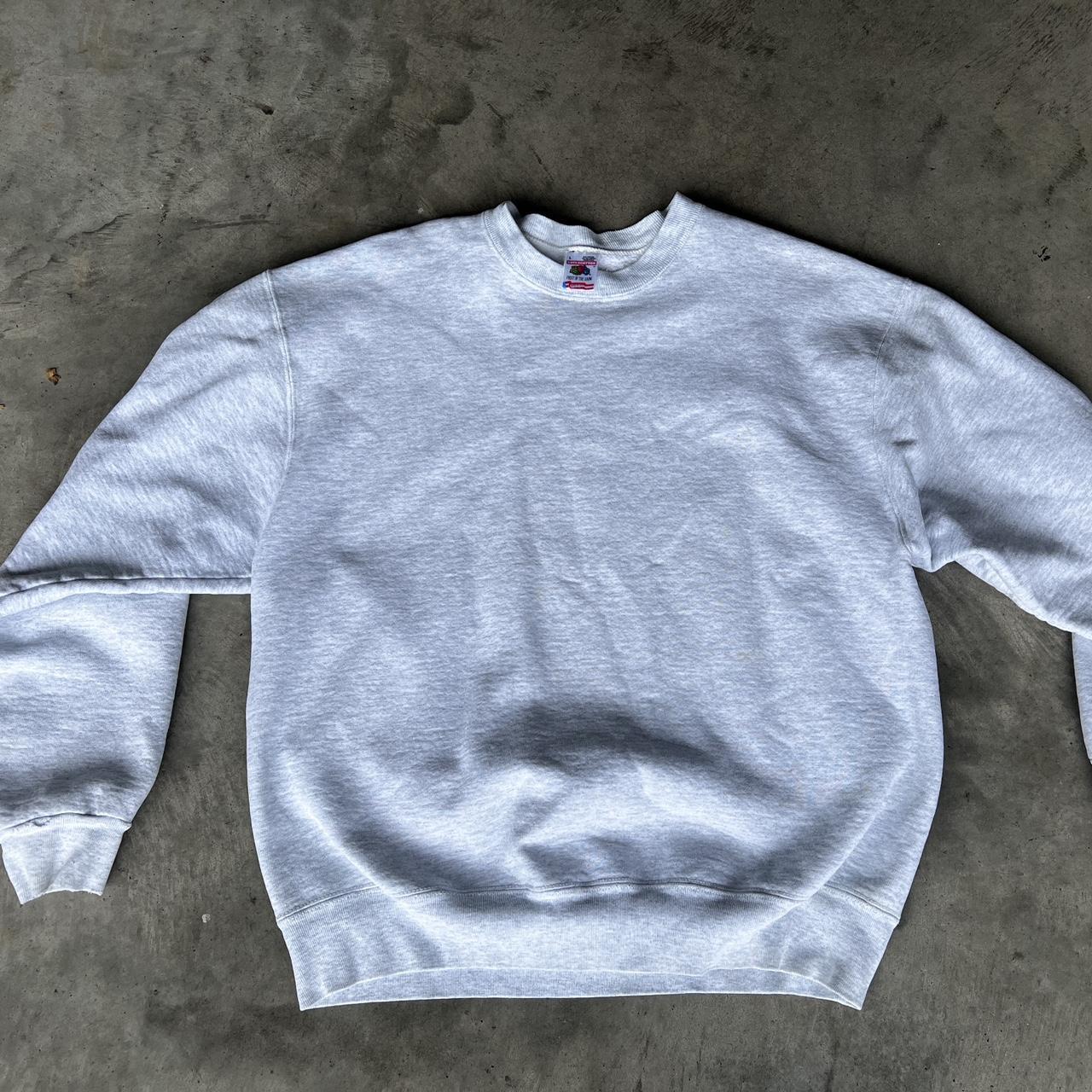 - Vintage 80’s Blank Grey Sweatshirt Fruit Of The... - Depop