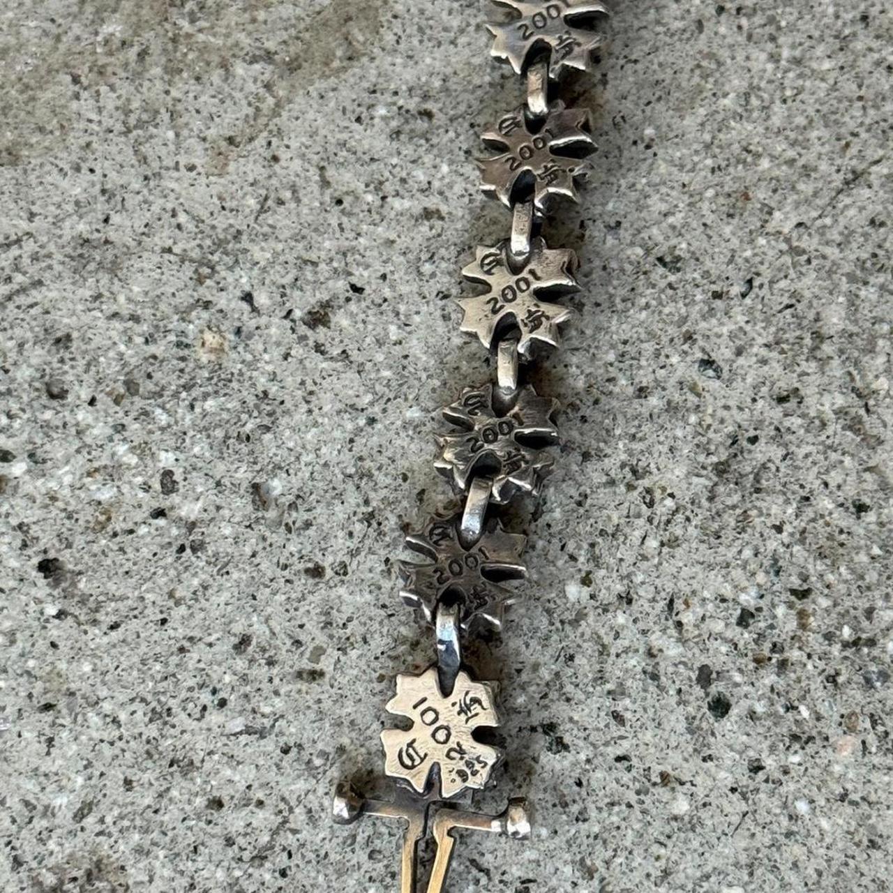 chrome hearts tiny e plus cross .925 tarnished... - Depop