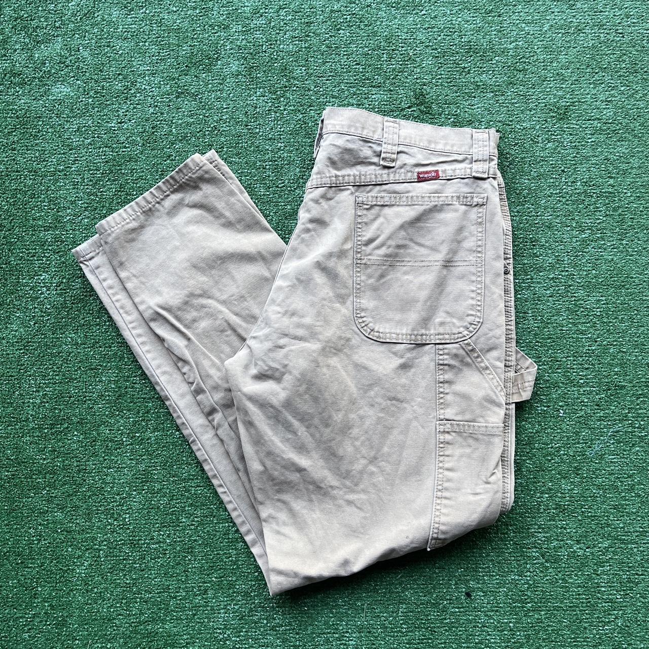 Tan Carpenter Pants Wrangler/36X34/Comfy/Relaxed... - Depop