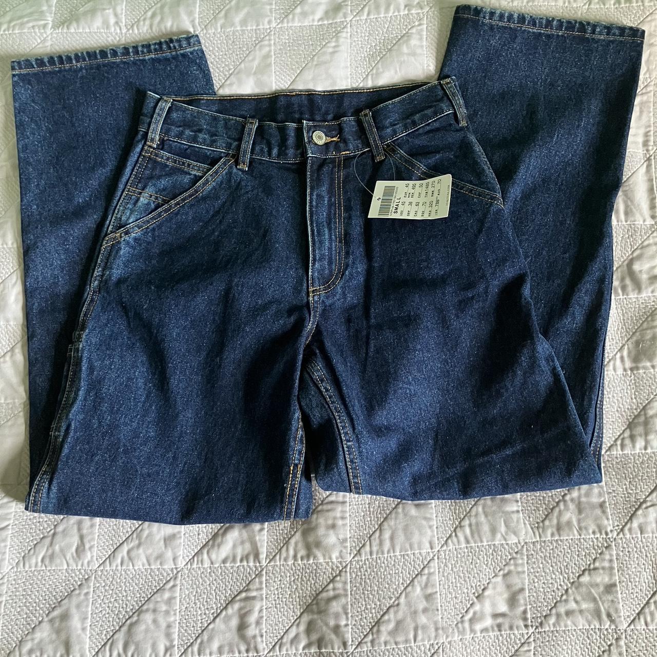 Deya Dark Navy Jeans - Dark Denim Dead stock Brandy... - Depop