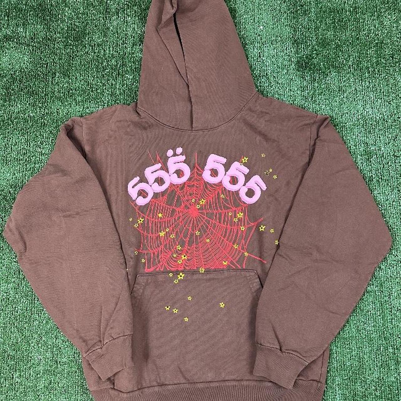 Spider Worldwide 555 Brown Angel Hoodie Sizes S / M... - Depop