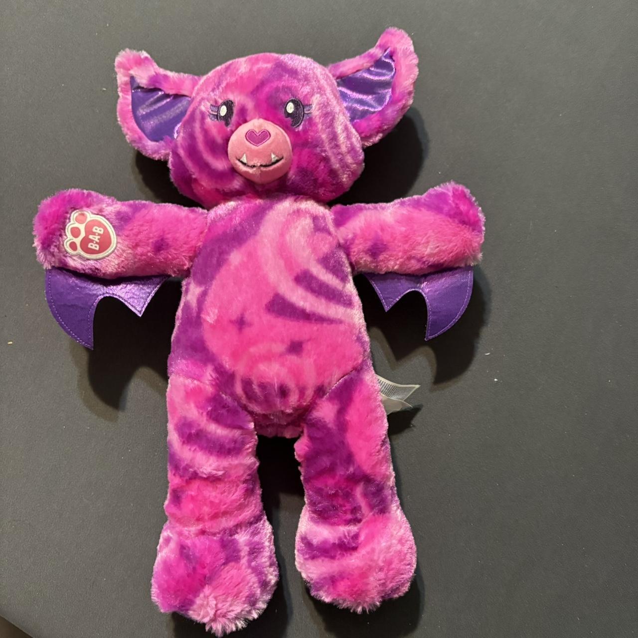 Pink and purple Build-A-Bear bat plush very soft and... - Depop