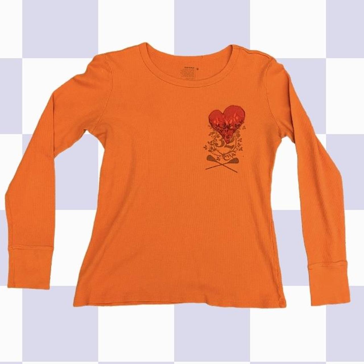 orange y2k old navy long sleeve #y2k #grunge - Depop