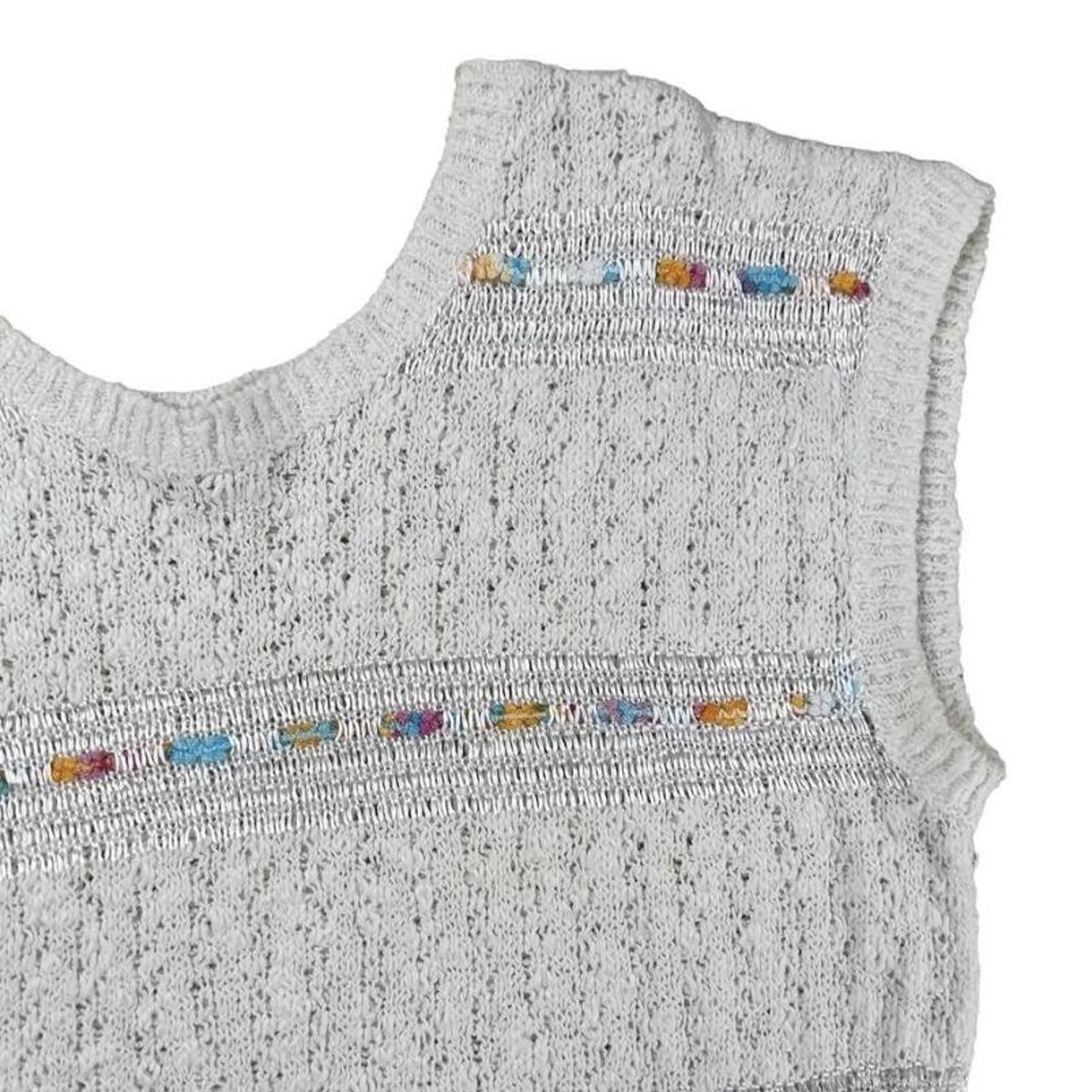 Grey sweater vest with rainbow details!! Super cute,... - Depop